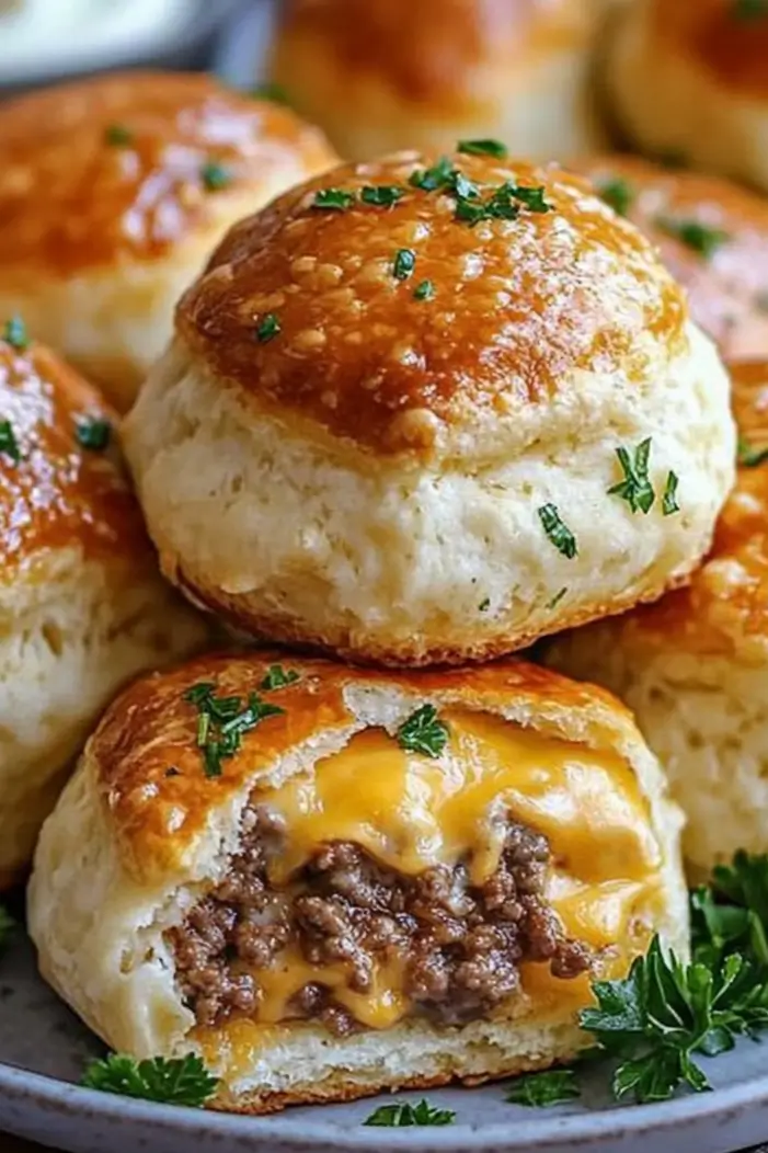 Garlic Parmesan Cheeseburger Bombs Recipe - MmmRecipes : Easy and ...