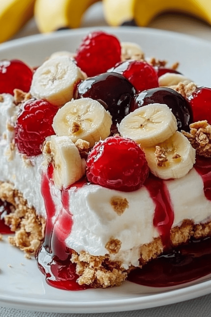 No-Bake Banana Split Dessert
