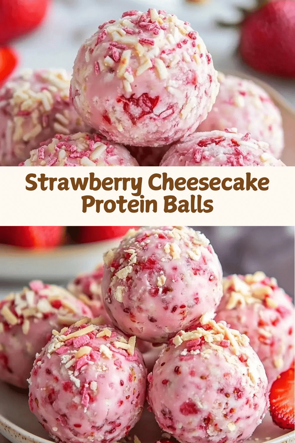 Strawberry Cheesecake Protein Balls – A Guilt-Free, High-Protein Treat